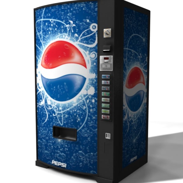 pepsi vending machine 3d obj