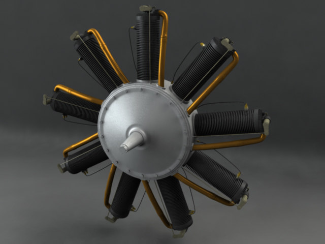 le rotary engine 3d obj