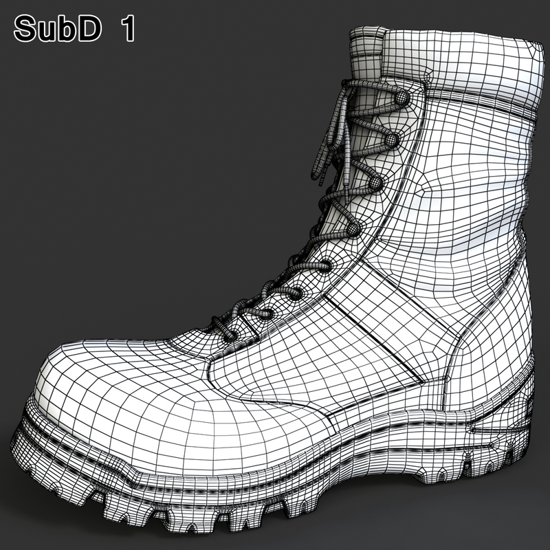military spec ops boots 3d model