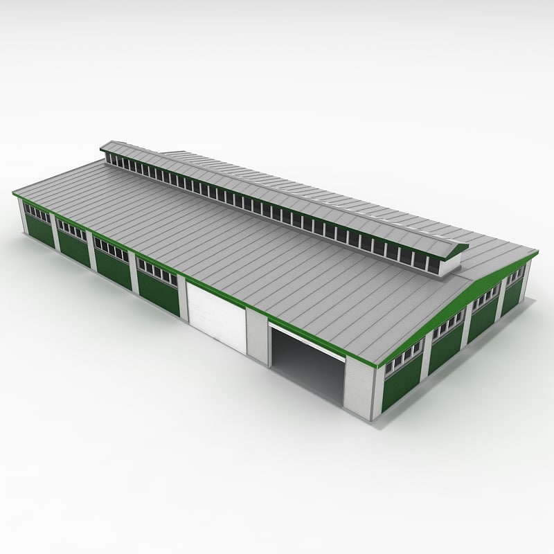 3d model of warehouse 01