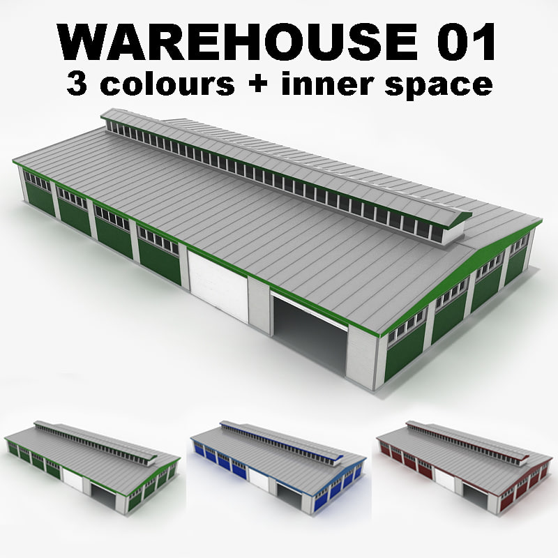 3d model of warehouse 01