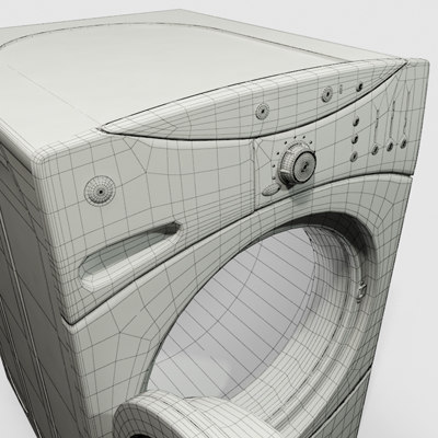 3d 3ds electric washer dryer