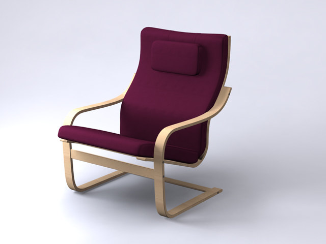 poang chairs 5 3d 3ds
