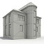 small town house building 3d model