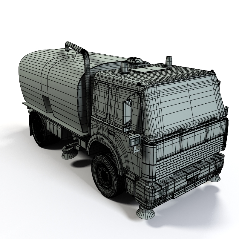 3d model of street sweeper
