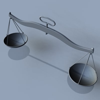 3d model balance scale