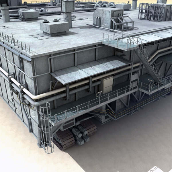 3d max crawler mobile launch platform