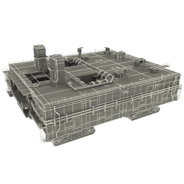 3d max crawler mobile launch platform