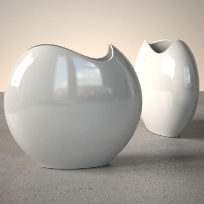 3dsmax contemporary vases modern set