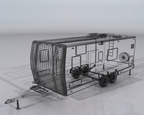 3d travel trailer camper