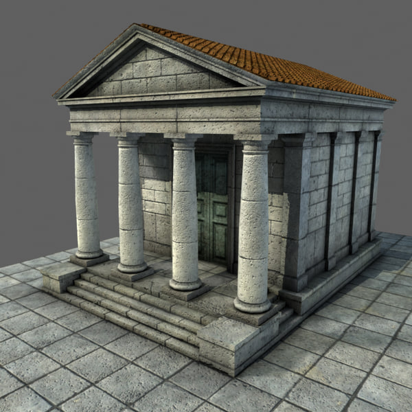 roman temple 3d model