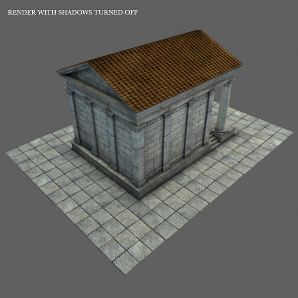 roman temple 3d model