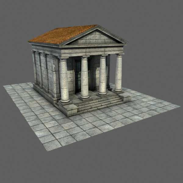 roman temple 3d model