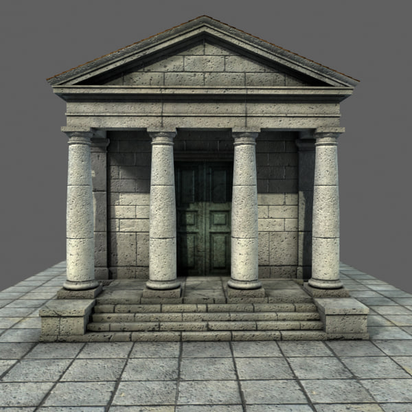 roman temple 3d model