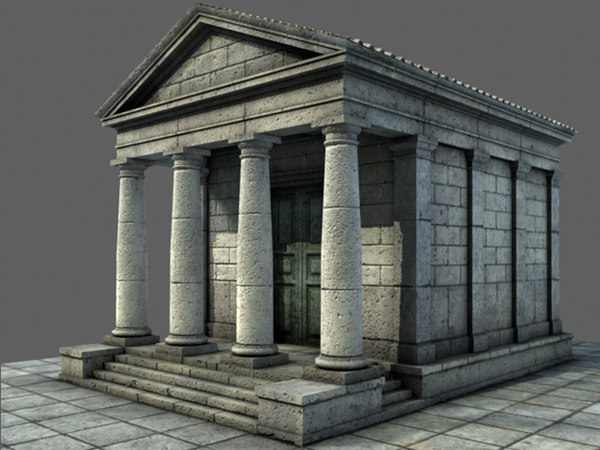roman temple 3d model