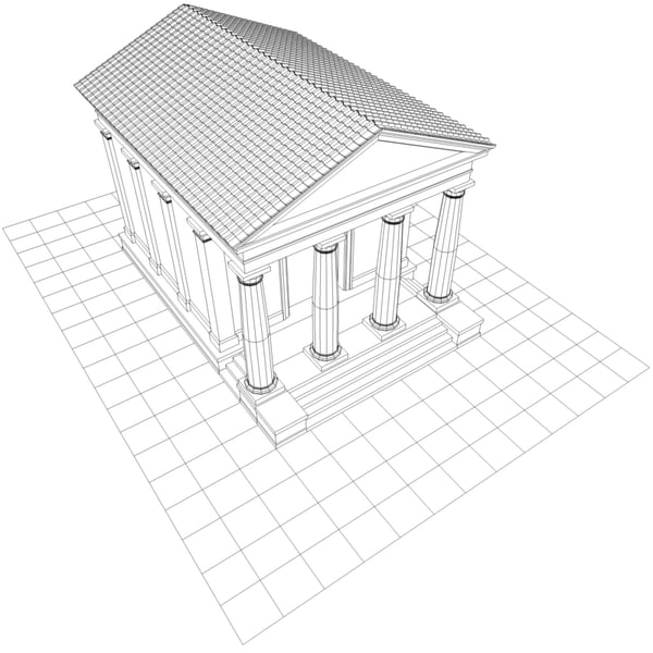 roman temple 3d model