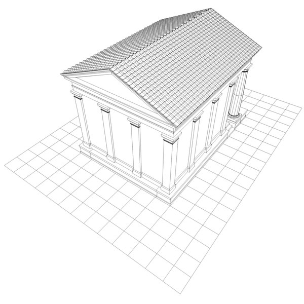 roman temple 3d model