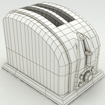 3d model toaster toast
