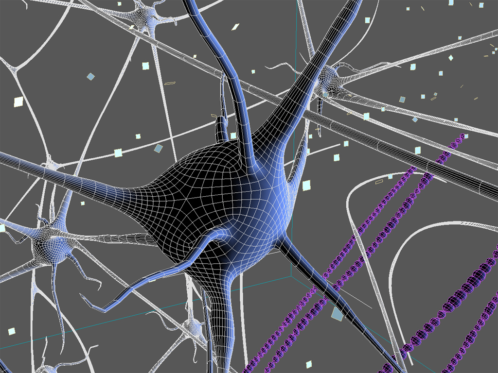 3d neurons animation