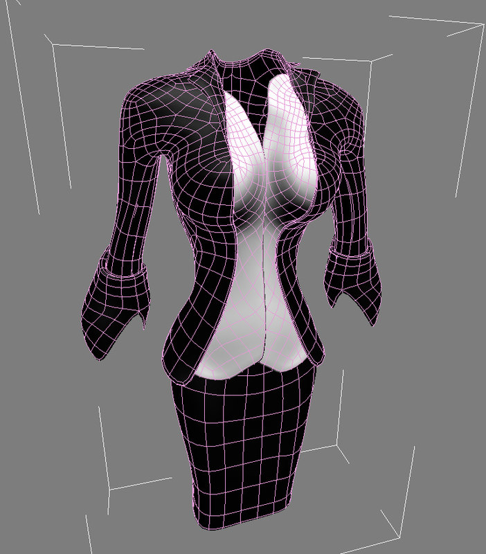 3dsmax professional cloth woman