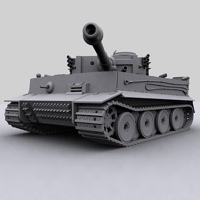 3d model tiger tank