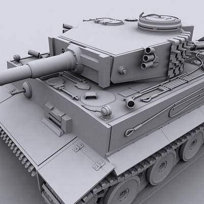 3d model tiger tank