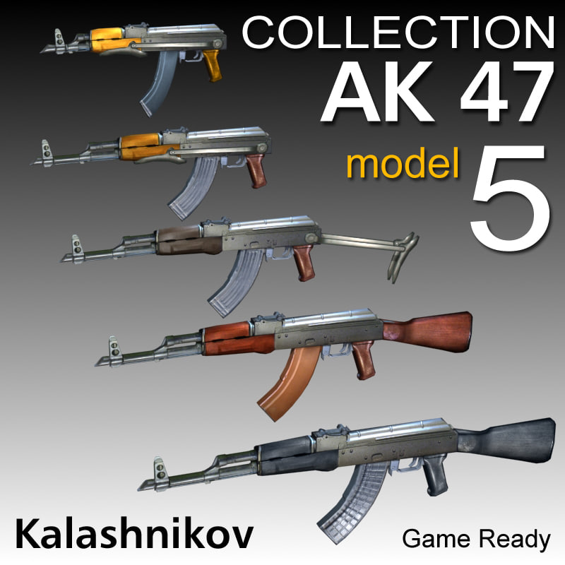 5 ak 47 kalashnikov 3d max