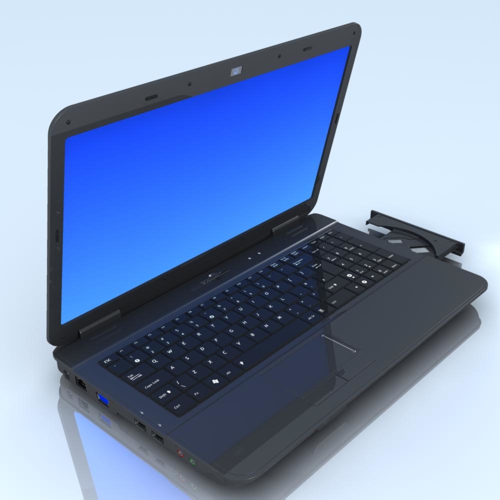 notebook acer emachines laptop 3d model