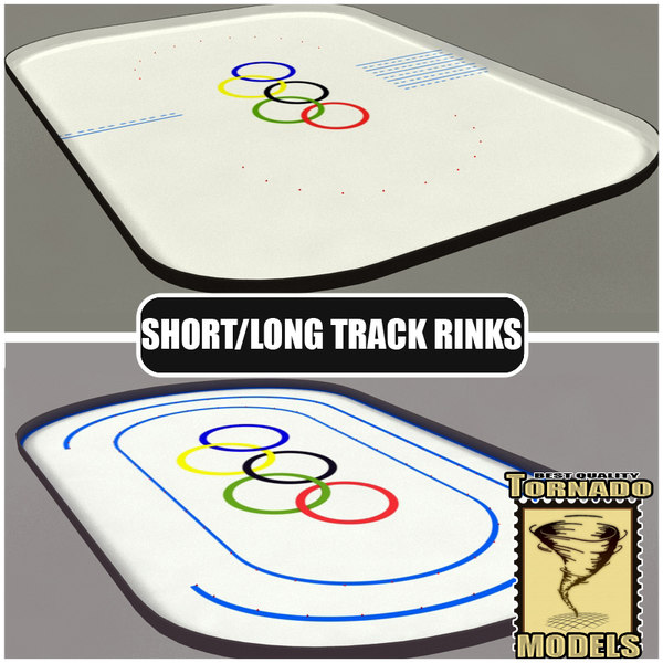 3d short long track rink