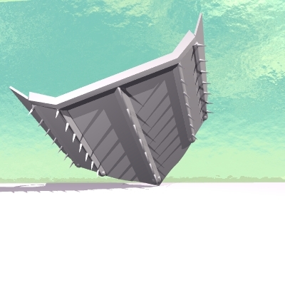 spiked shield 3d lwo