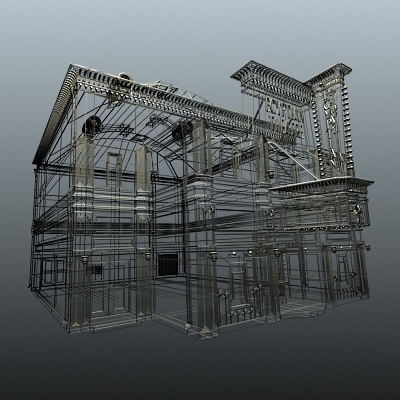 movie theater main 3d model