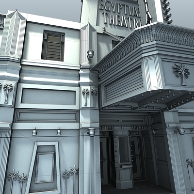 movie theater main 3d model