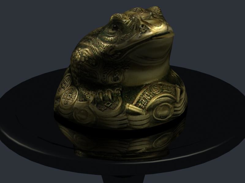 3d feng money frog model