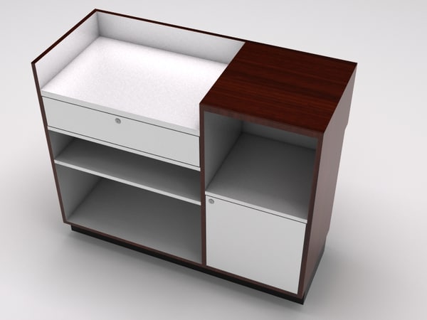 3d retail showcase island kiosk