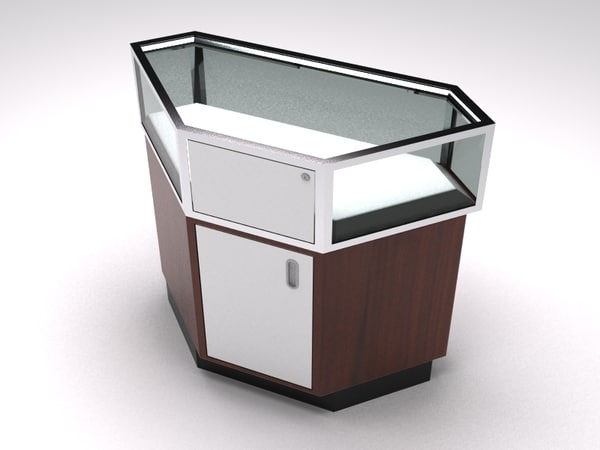 3d retail showcase island kiosk