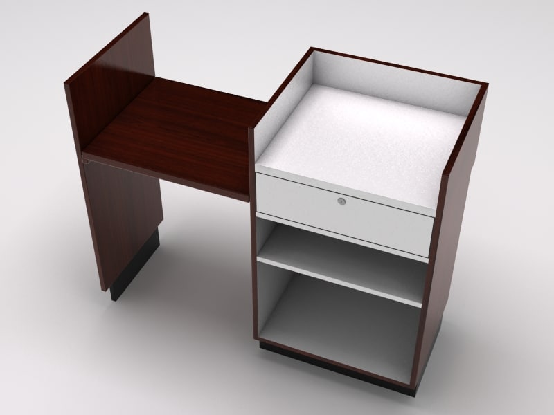 retail showcase counter gate 3d model