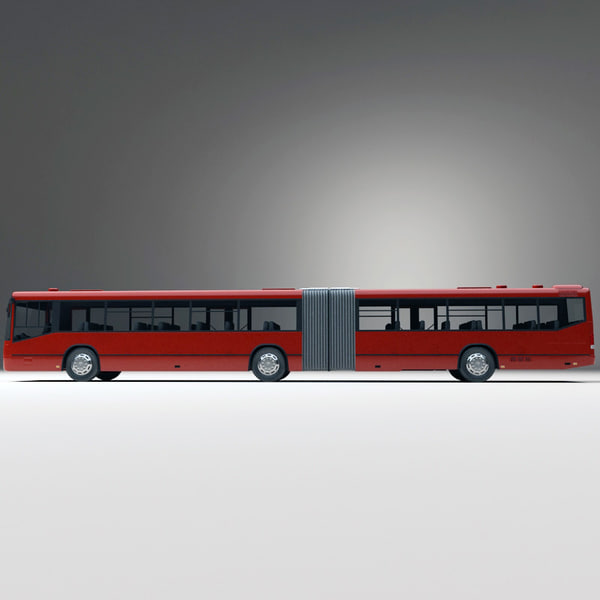 articulated bus mercedes benz 3d model