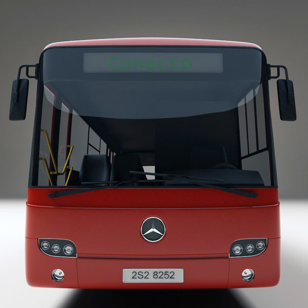 articulated bus mercedes benz 3d model