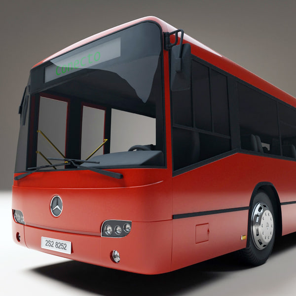articulated bus mercedes benz 3d model