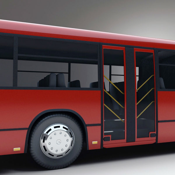 articulated bus mercedes benz 3d model
