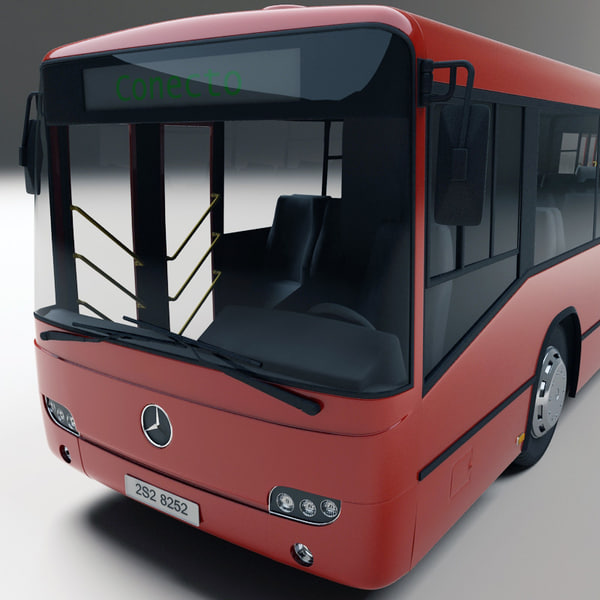 articulated bus mercedes benz 3d model