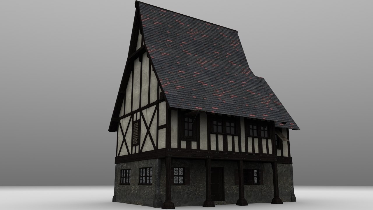 medieval tavern 3d obj