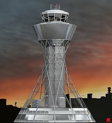 control tower 3d max
