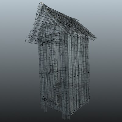 outhouse house 3d model