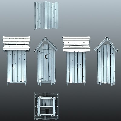 outhouse house 3d model
