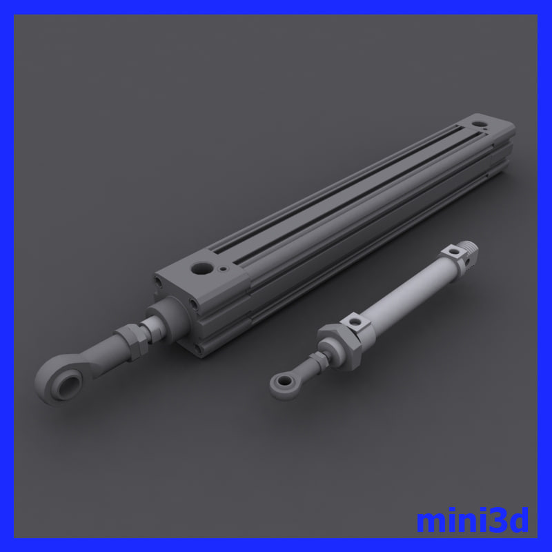 3d model pneumatic pistons