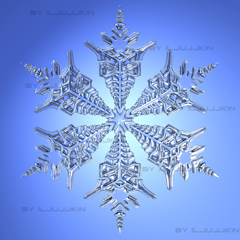 3d model snowflake snow