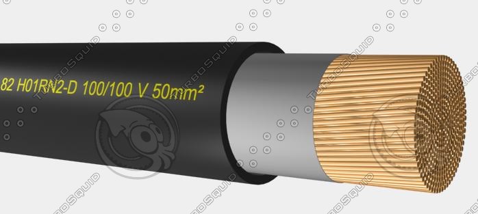 welding cable h01n2-d 100-100 3d model