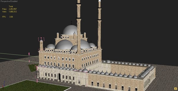 3ds max mosque mohammed ali