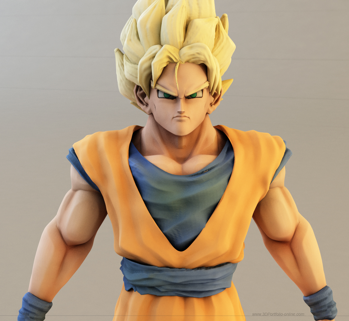3d goku animation model